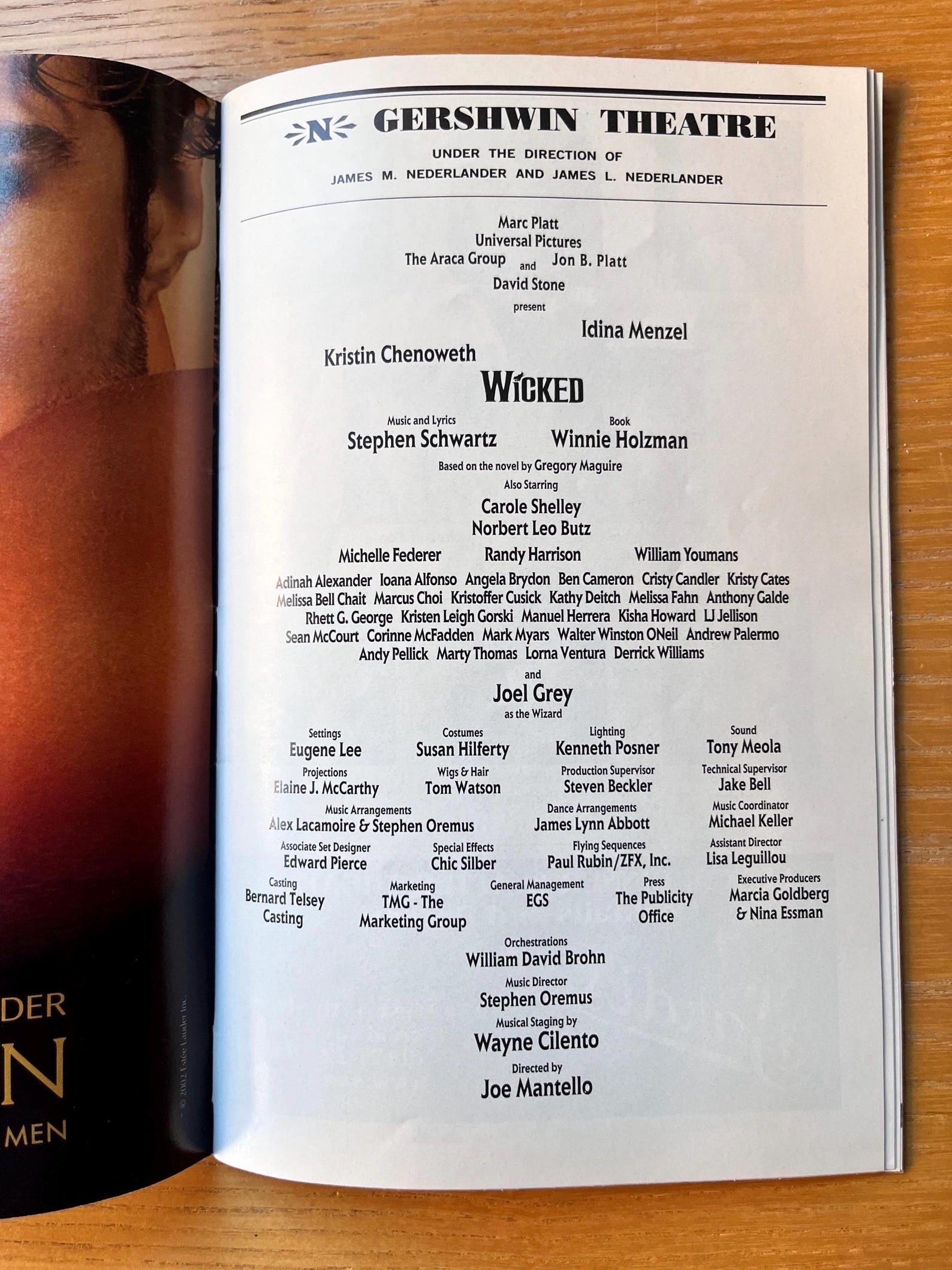 Wicked - Original Broadway Cast Playbill and Nytimes Review - Etsy