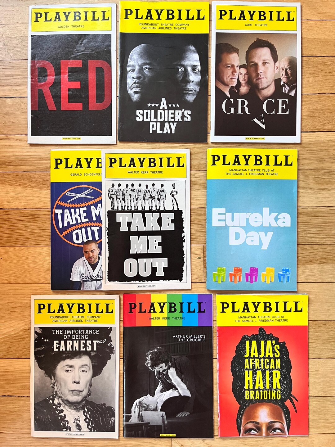 Broadway Playbills: Red/a Soldier's Play/grace/take Me Out/eureka Day ...