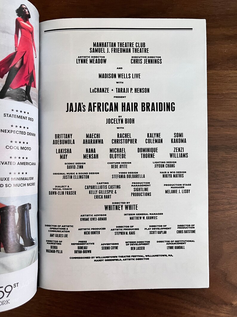 Jajas African Hair Braiding Broadway Playbill - Etsy