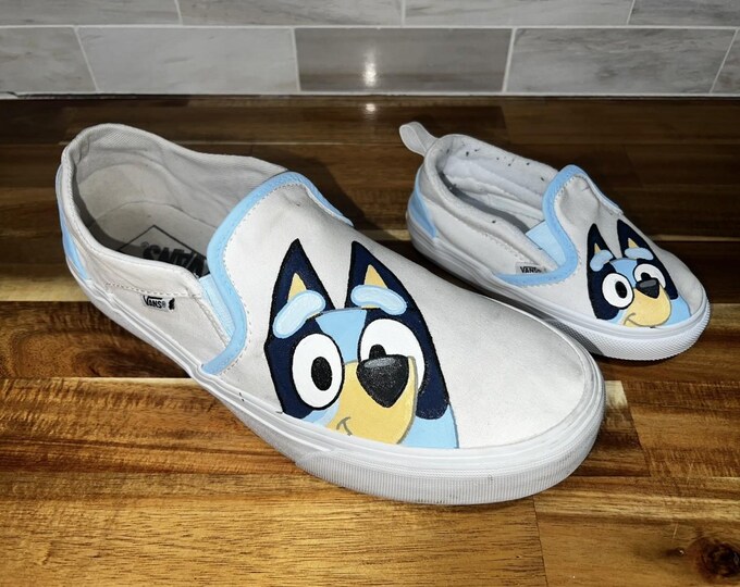 Hand-painted Bluey Vans - Etsy