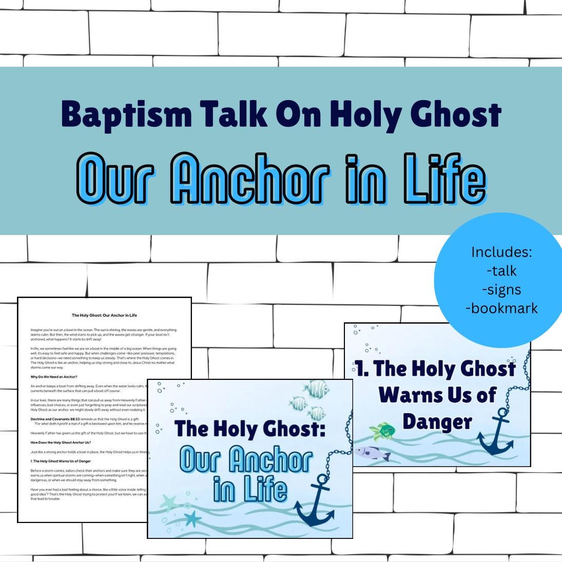 Our Anchor in Life | LDS Baptism Talk | Talk on Holy Ghost | Talk ...