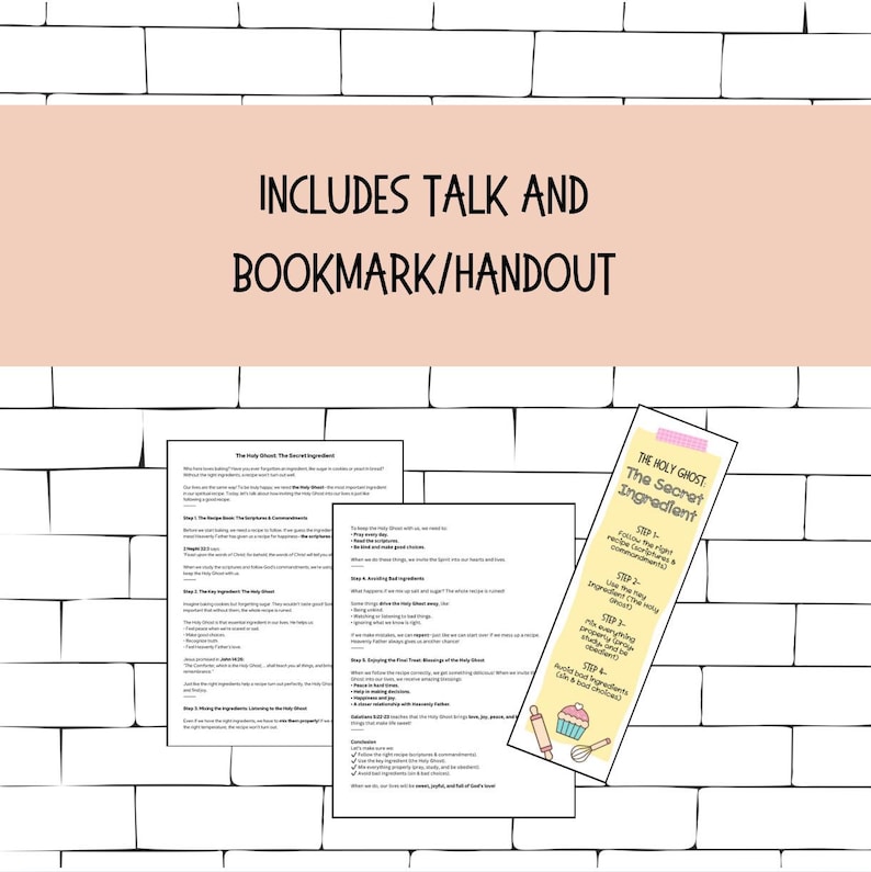 The Secret Ingredient | LDS Baptism Talk for Kids | Talk on Holy Ghost ...