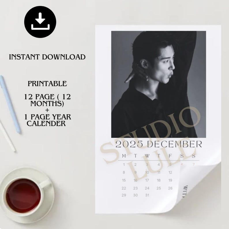 Kdrama Fans Calender 2025 | Black&white|wandkalender,lovely Runner ...