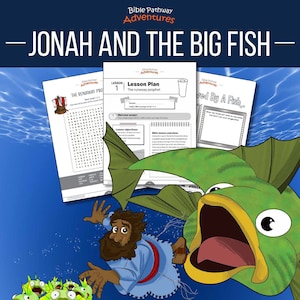 Jonah and the Big Fish Activity Book & Lesson Plans | Etsy
