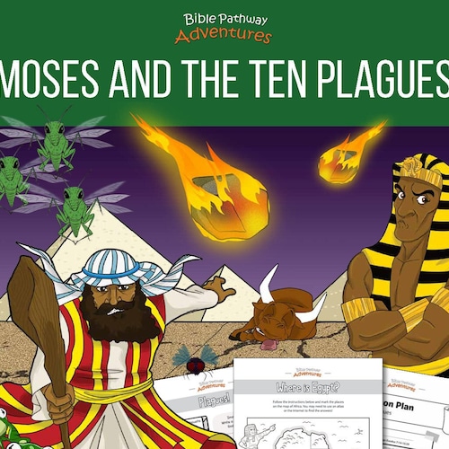 Moses and the Ten Plagues Printable Activity Book - Etsy Israel