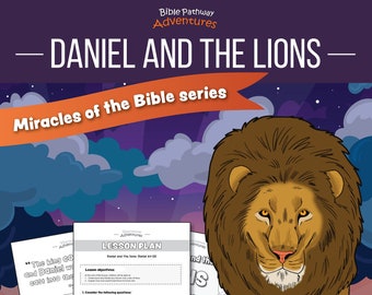 Daniel and the Lions Den Bible Lesson and Activities for Kids Printable ...