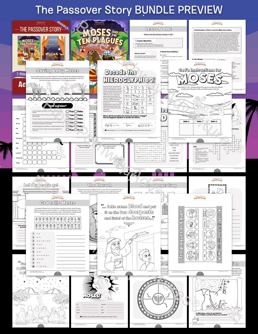 BUNDLE: the Passover Story Activity Books - Etsy