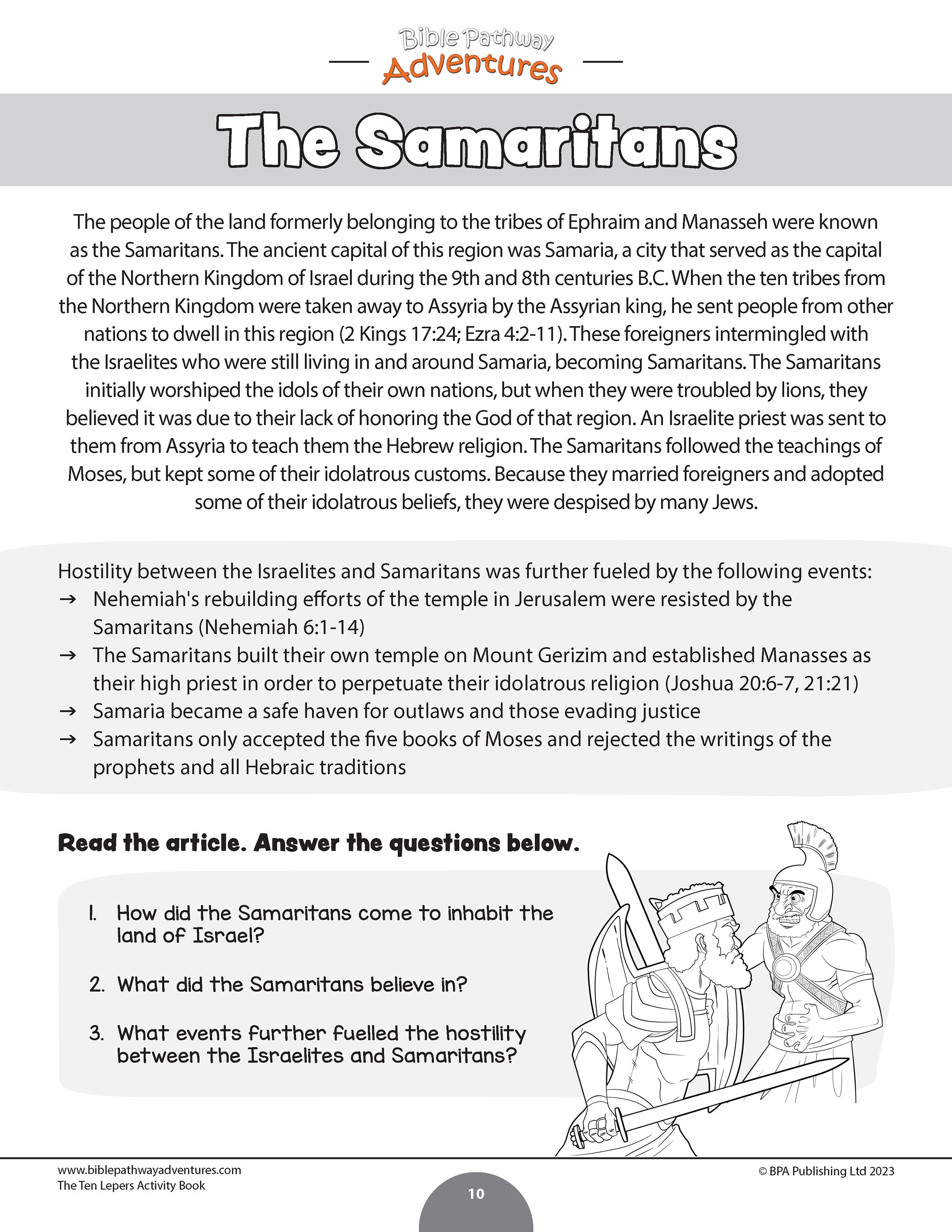 Bible Miracles: the Ten Lepers Activity Book - Etsy