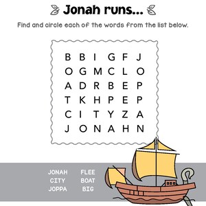 Jonah and the Big Fish Activity Book for Beginners - Etsy Canada