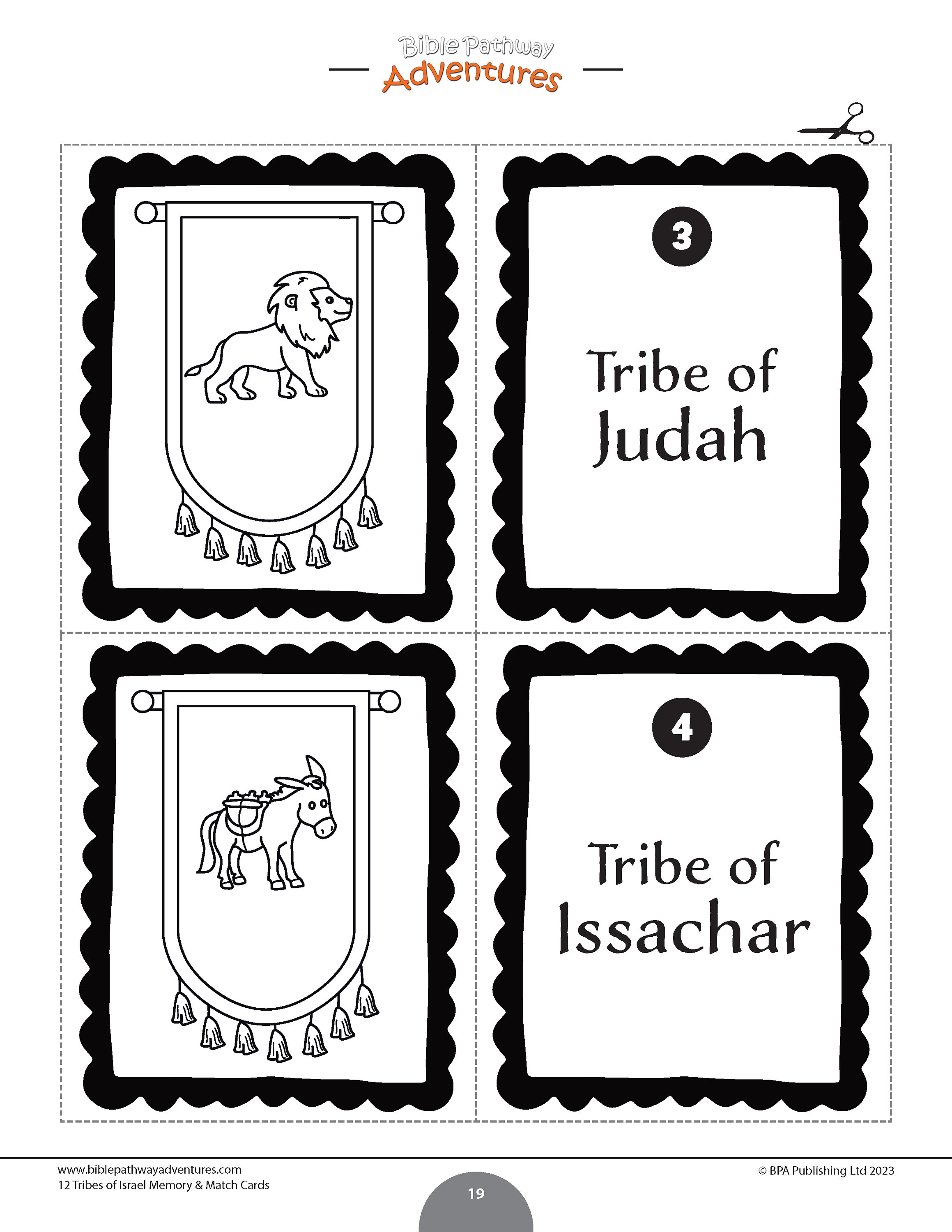 12 Tribes of Israel Memory & Match Cards - Etsy