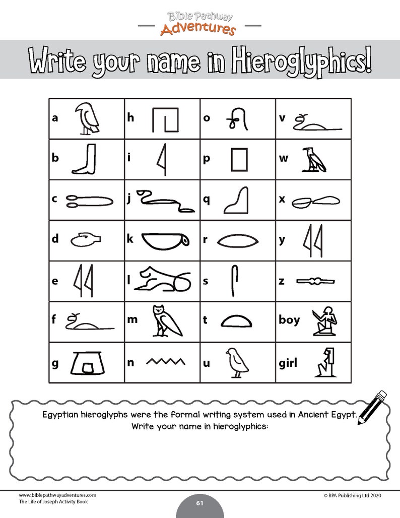 The Life of Joseph Activity Book - Etsy