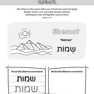 Shemot | Exodus Torah Portion Activity Book - Etsy
