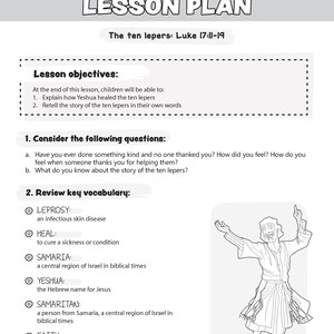 Bible Miracles: the Ten Lepers Activity Book - Etsy