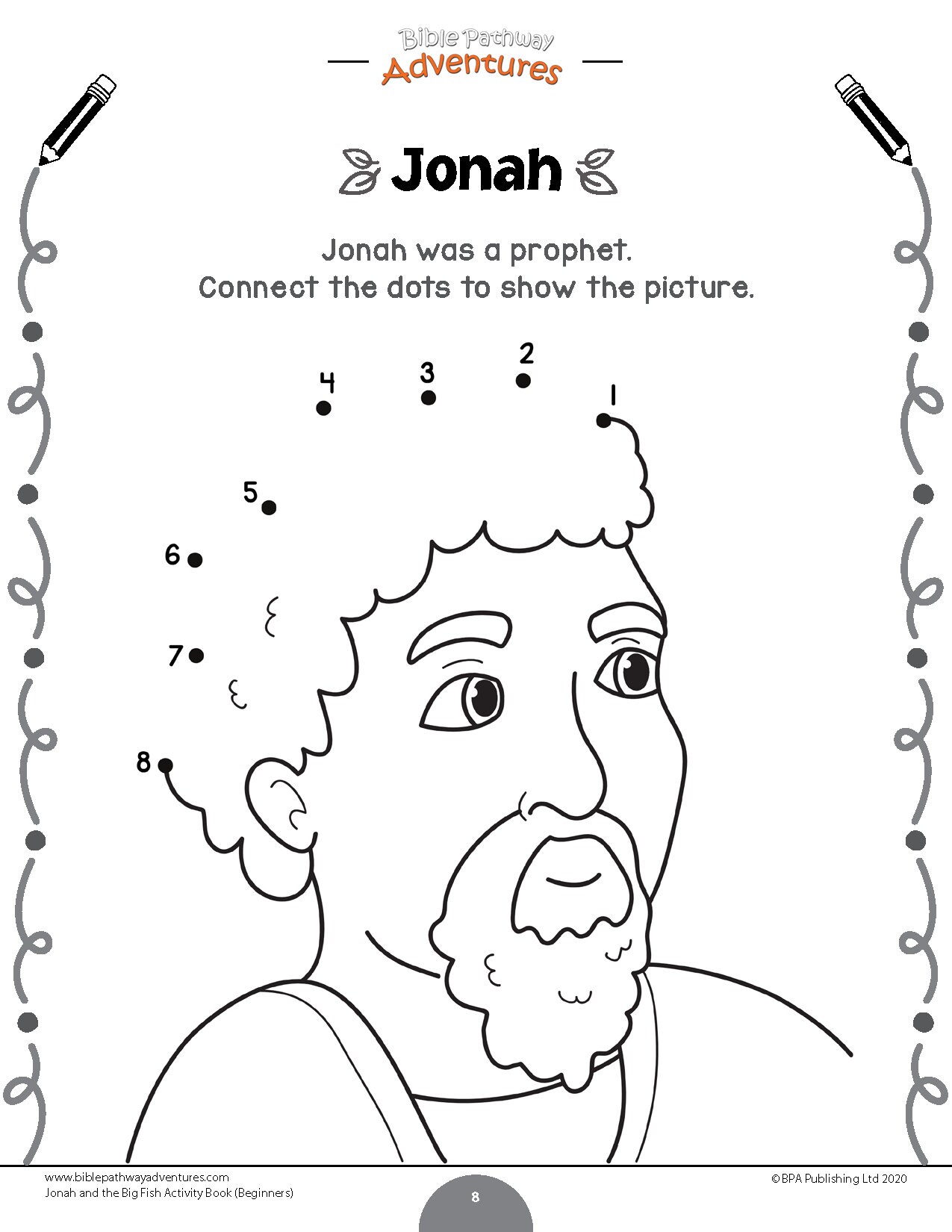 Jonah and the Big Fish Activity Book for Beginners - Etsy