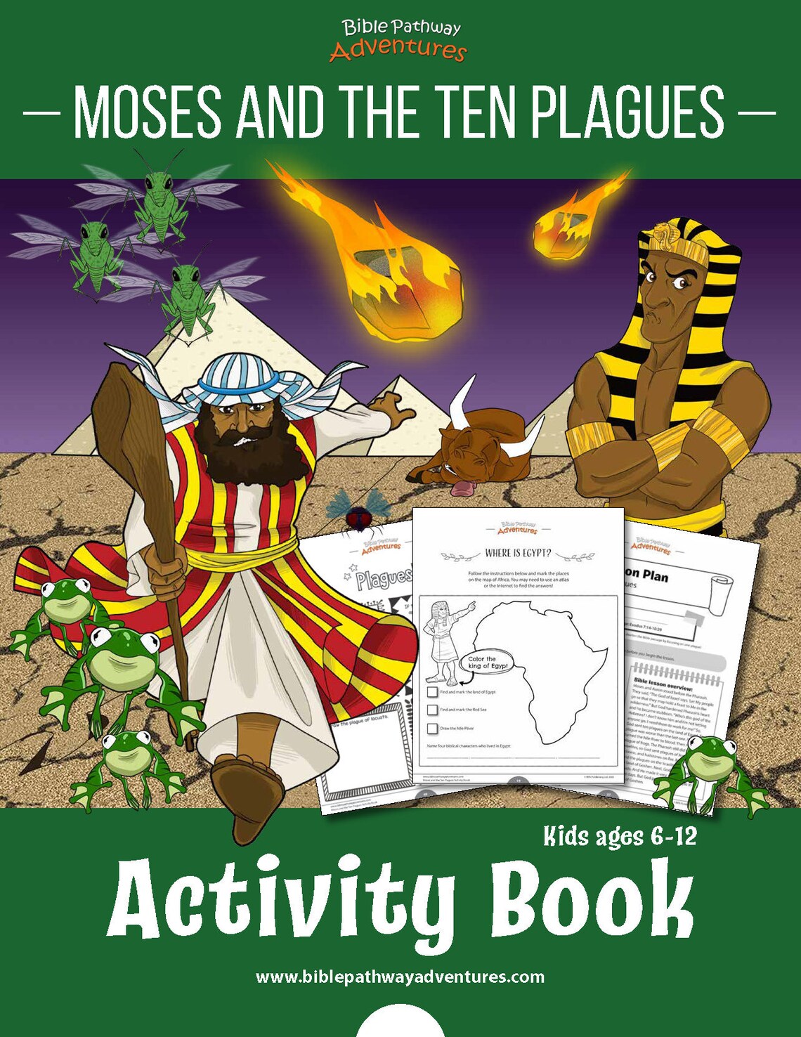 Moses and the Ten Plagues Printable Activity Book | Etsy Canada