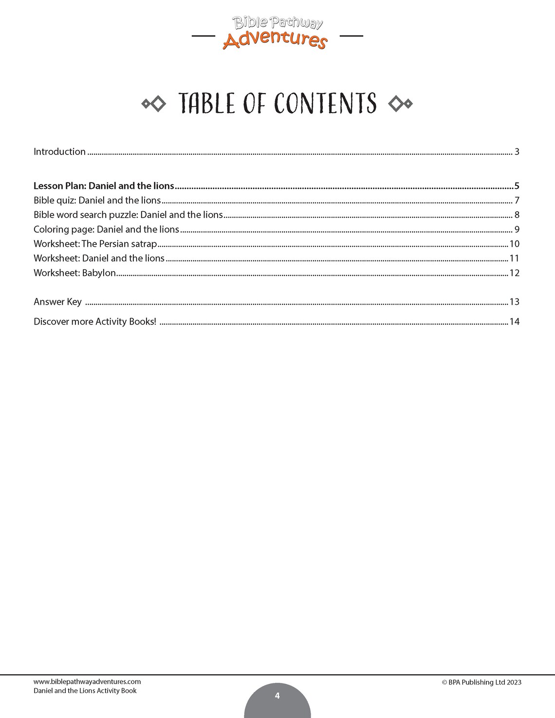 Bible Miracles: Daniel and the Lions Activity Book - Etsy