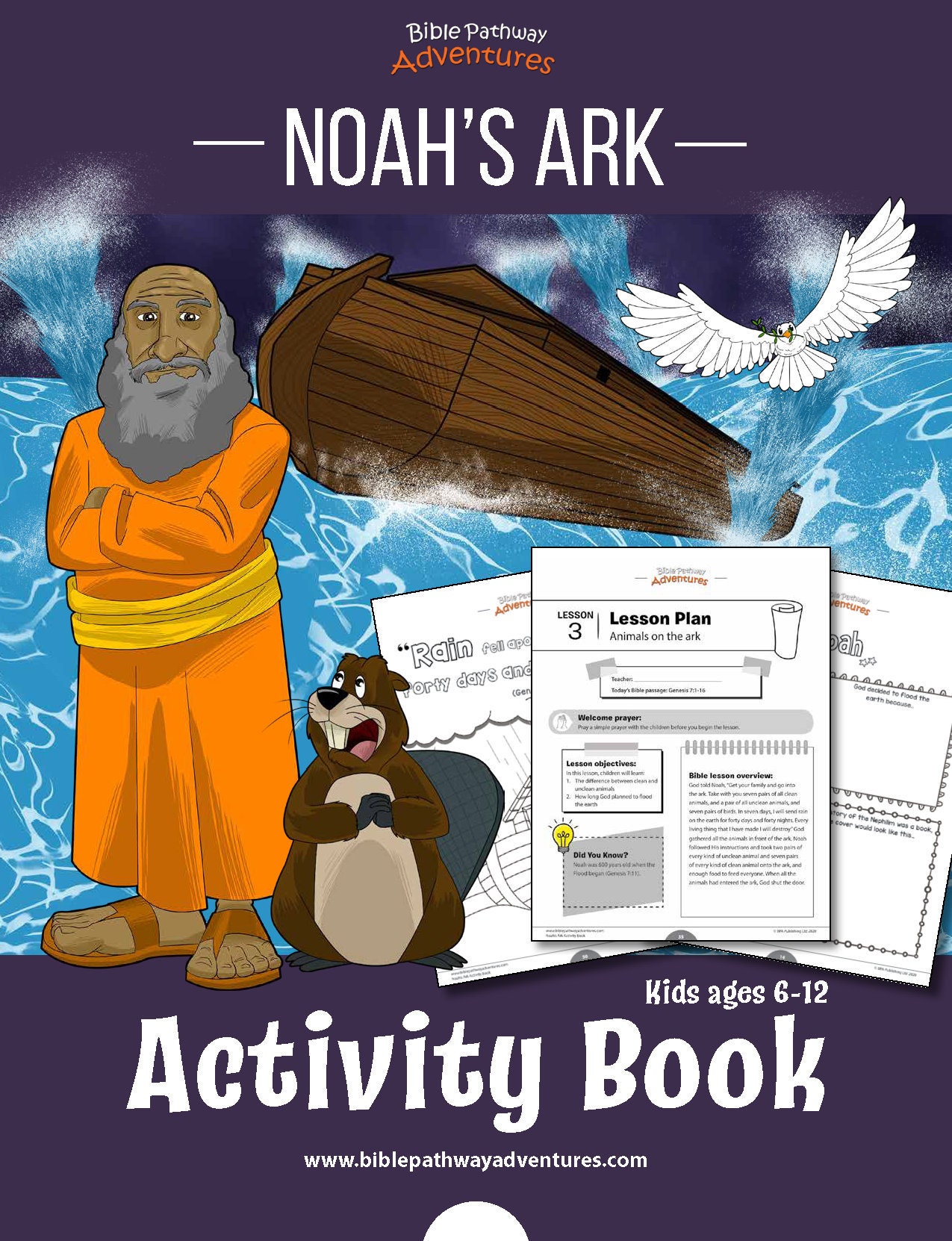 Noah's Ark Coloring Activity Book - Etsy