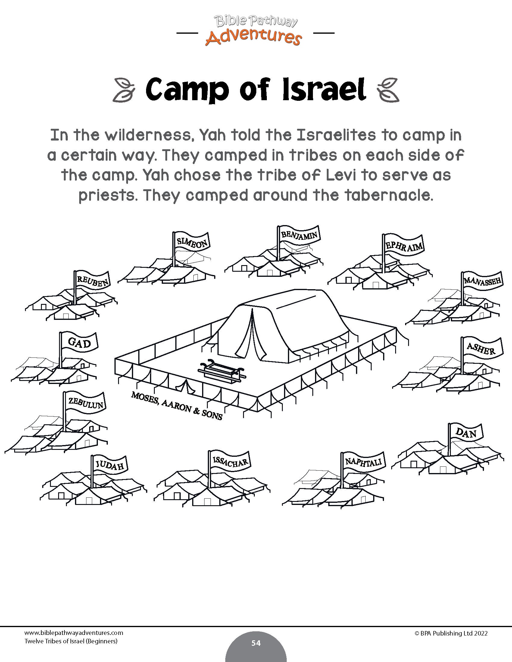 Libro de actividades de las Doce Tribus de Israel para principiantes ...