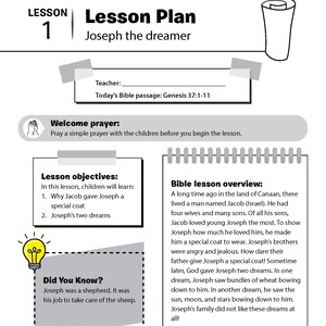 The Story of Joseph Activity Book for Beginners - Etsy