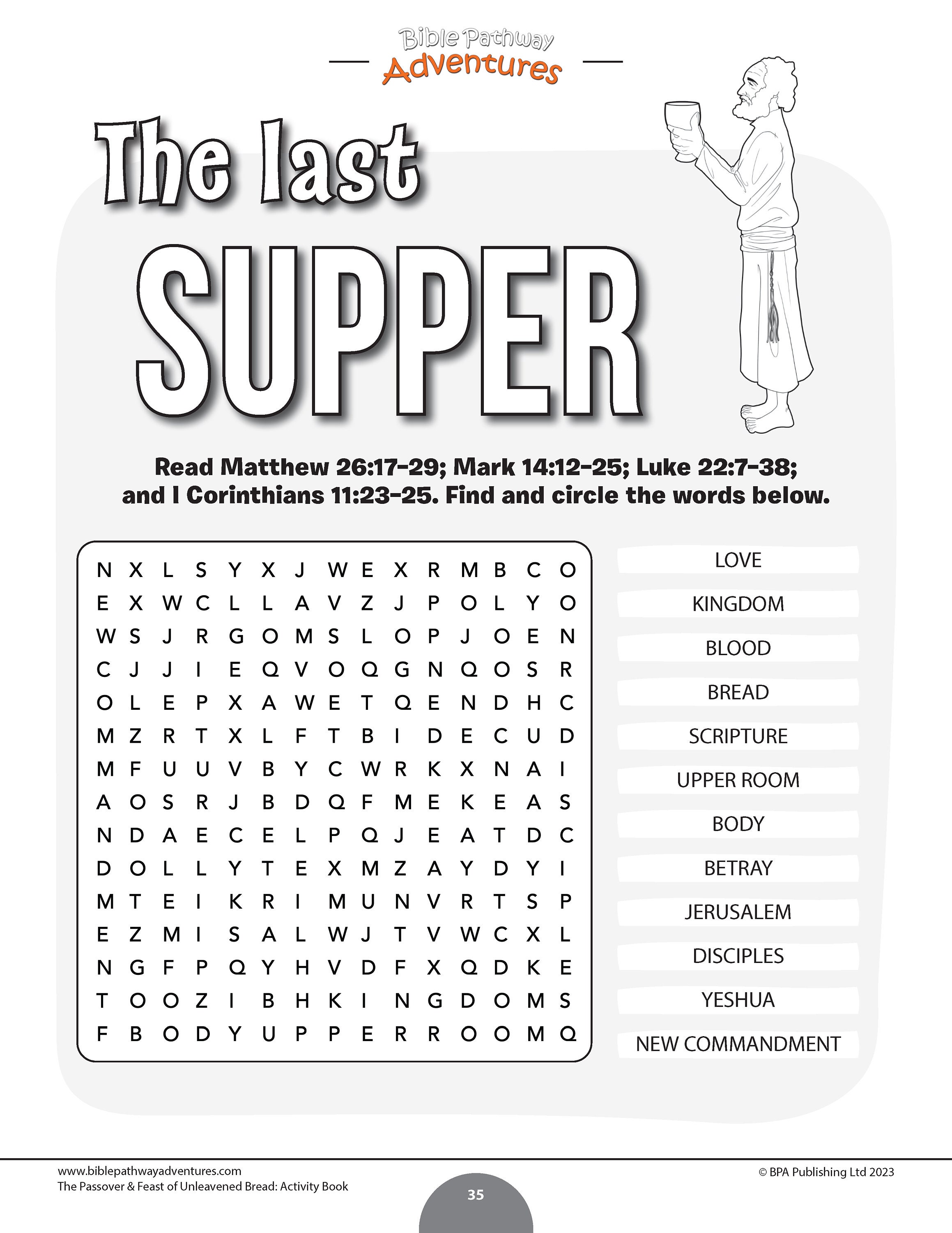 The Passover and Feast of Unleavened Bread Activity Book - Etsy