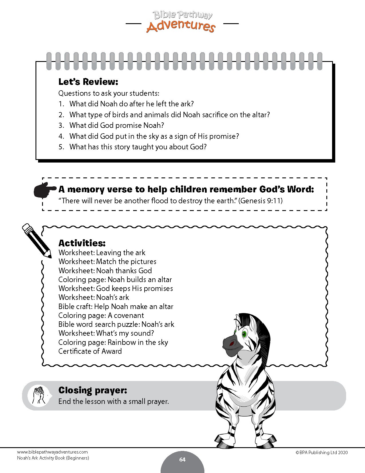 Noah's Ark Coloring Activity Book for Beginners - Etsy