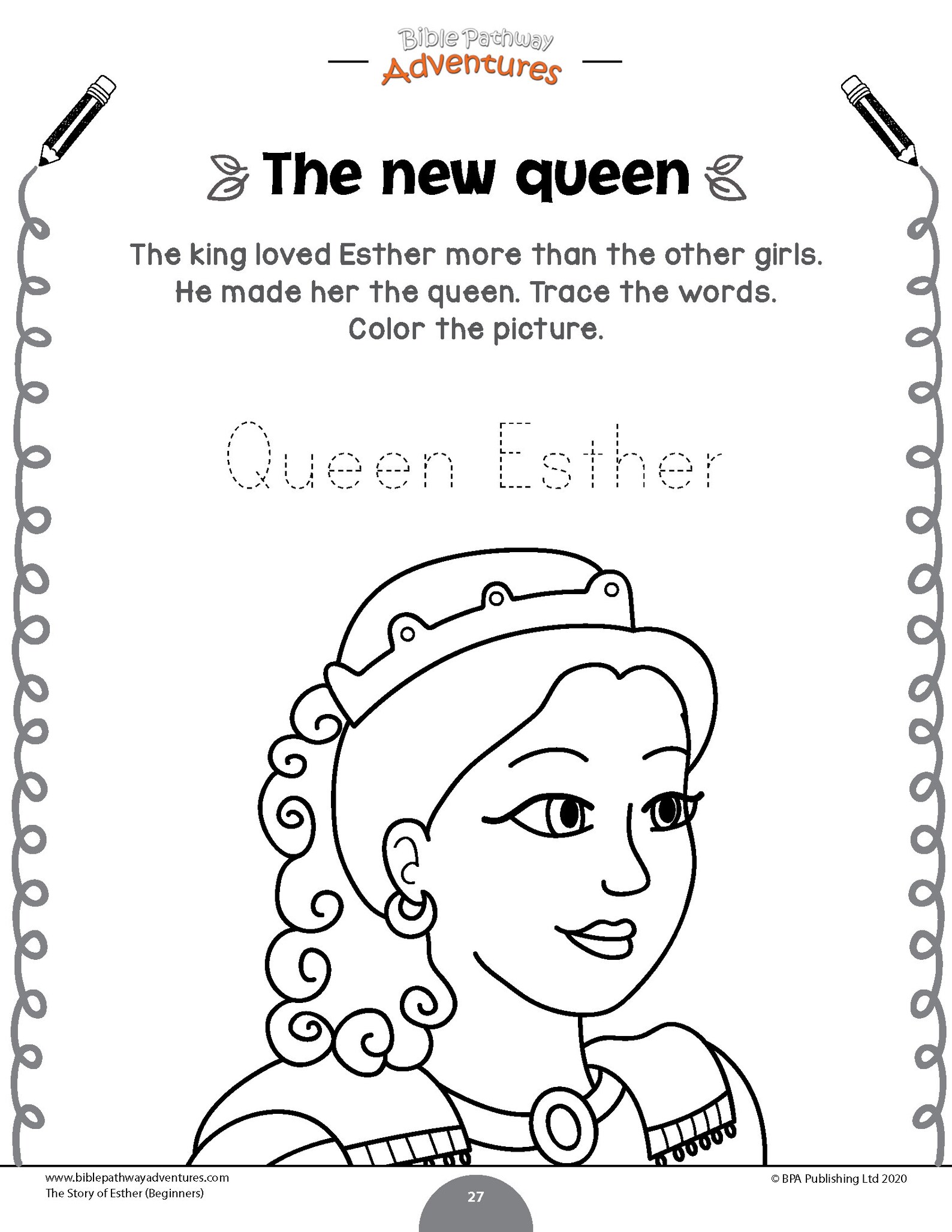 Esther Activity Book for Beginners - Etsy