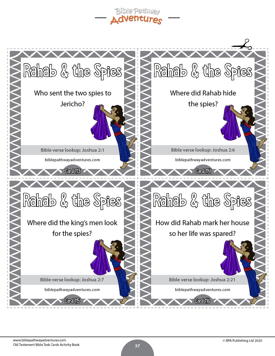 Bible Task Cards: Old Testament - Etsy