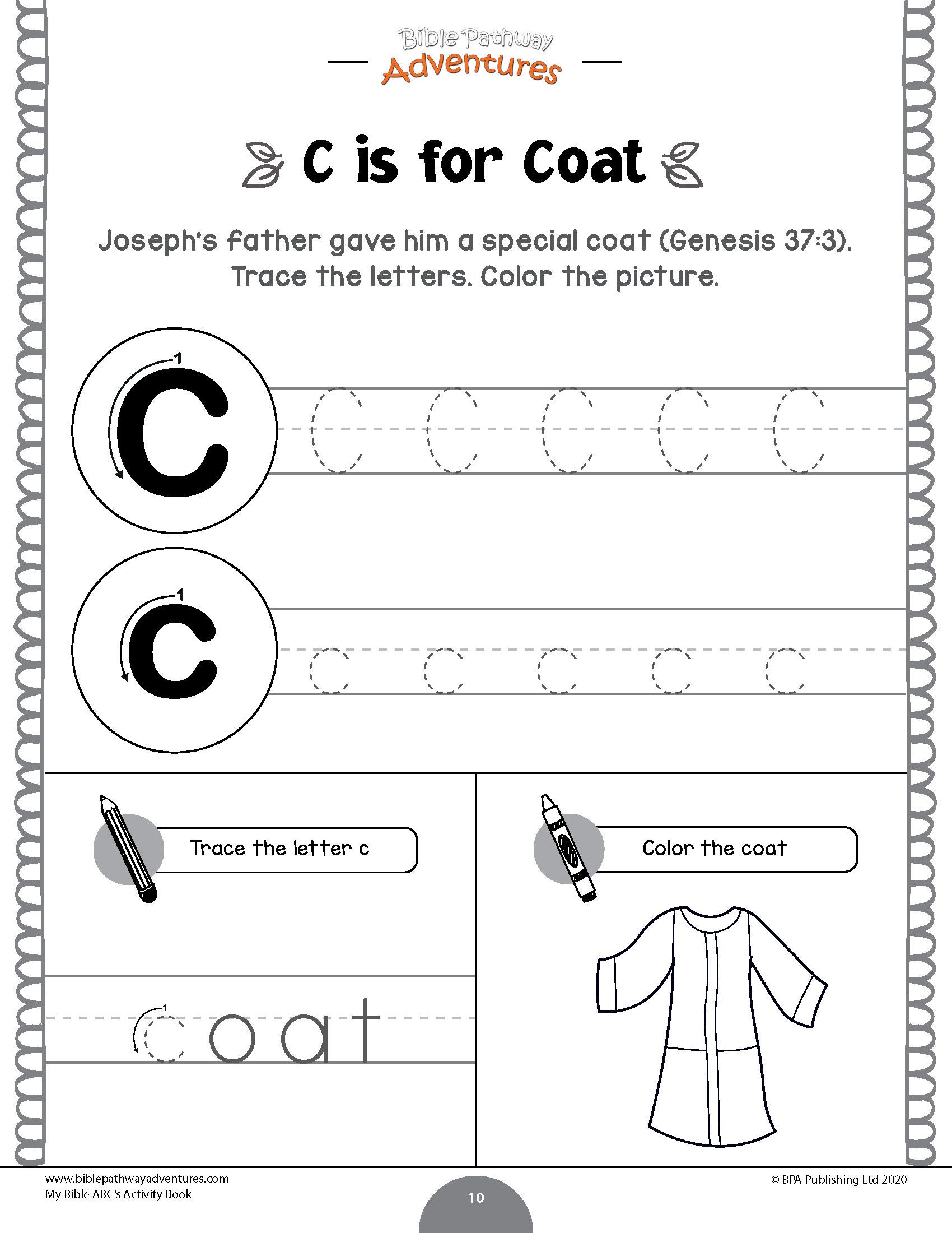 My Bible ABC Activity Book - Etsy