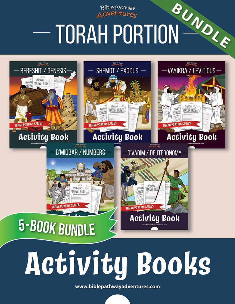 BUNDLE: Torah Portion Activity Books - Etsy