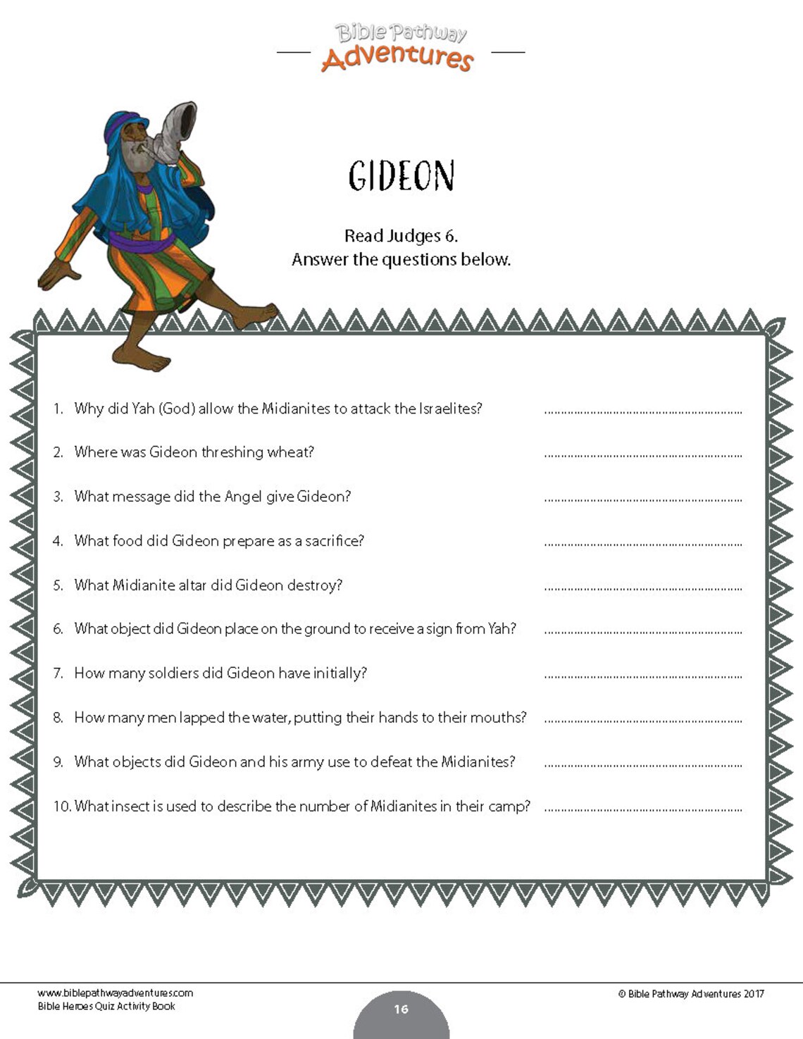 Bible Heroes Quiz Book - Etsy