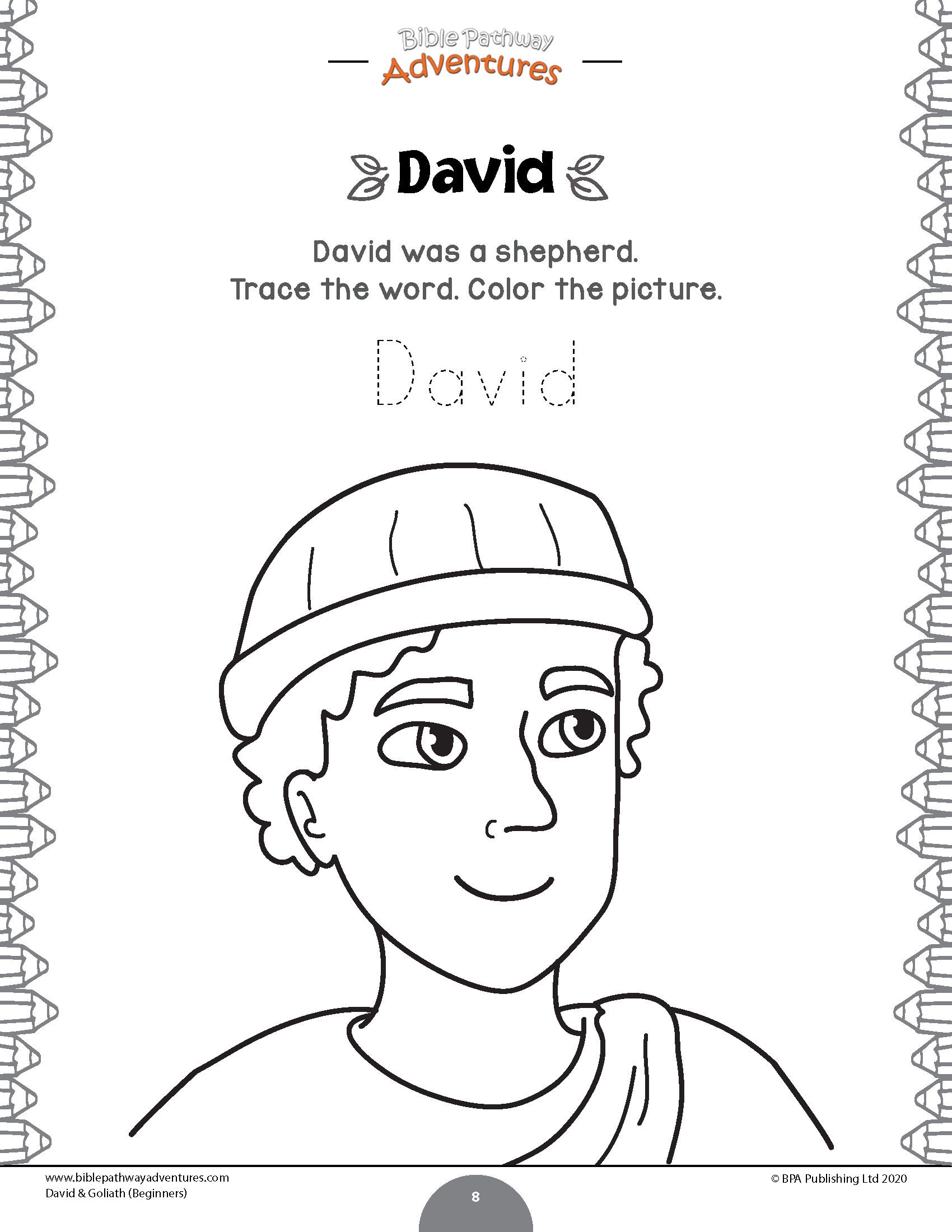 David And Goliath Worksheets