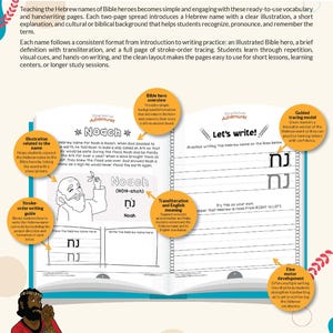 Learning Hebrew: Bible Heroes Activity Book - Etsy