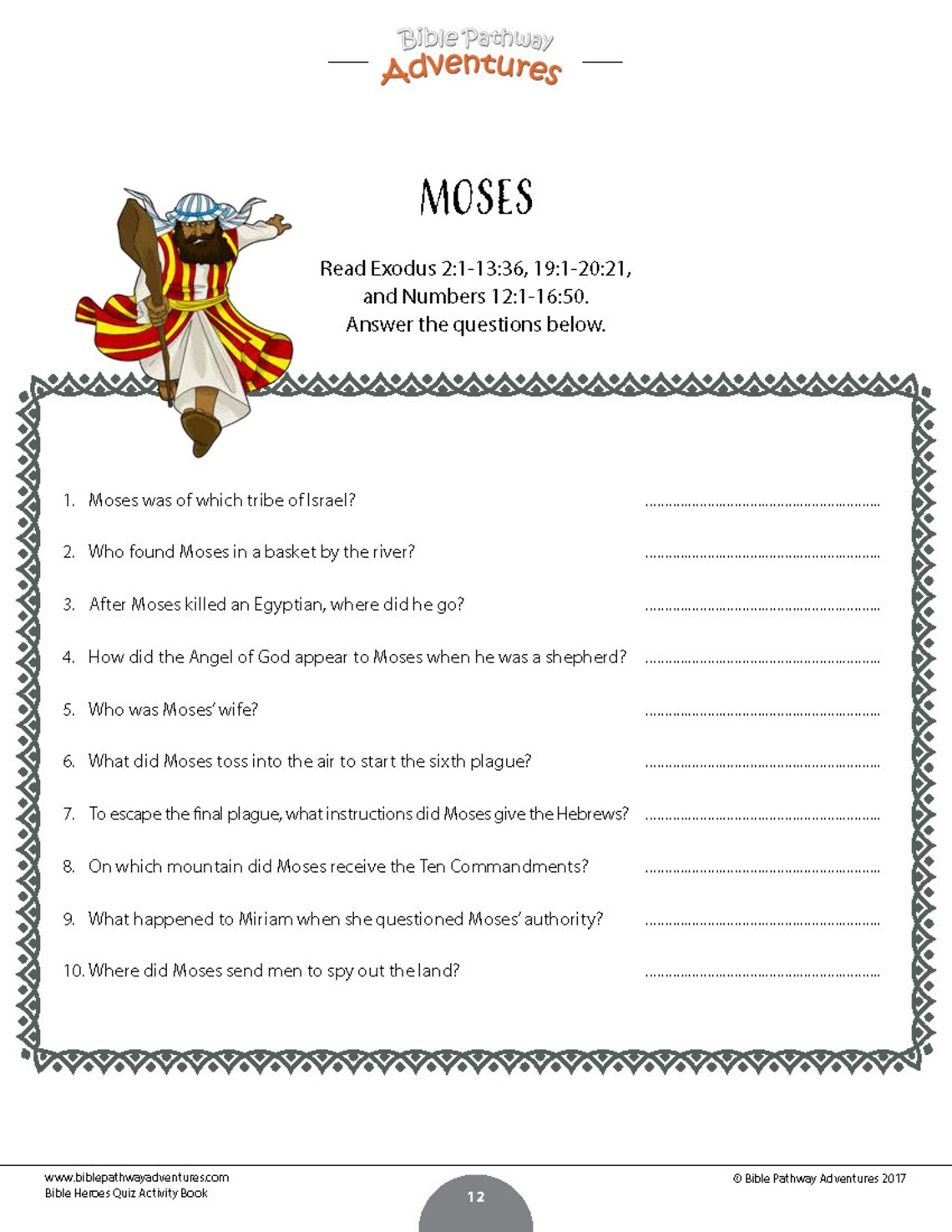 Bible Heroes Quiz Book - Etsy