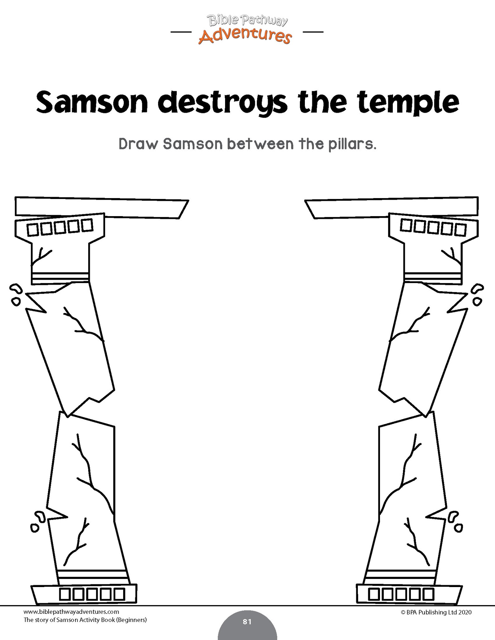The Story of Samson Activity Book for Beginners - Etsy