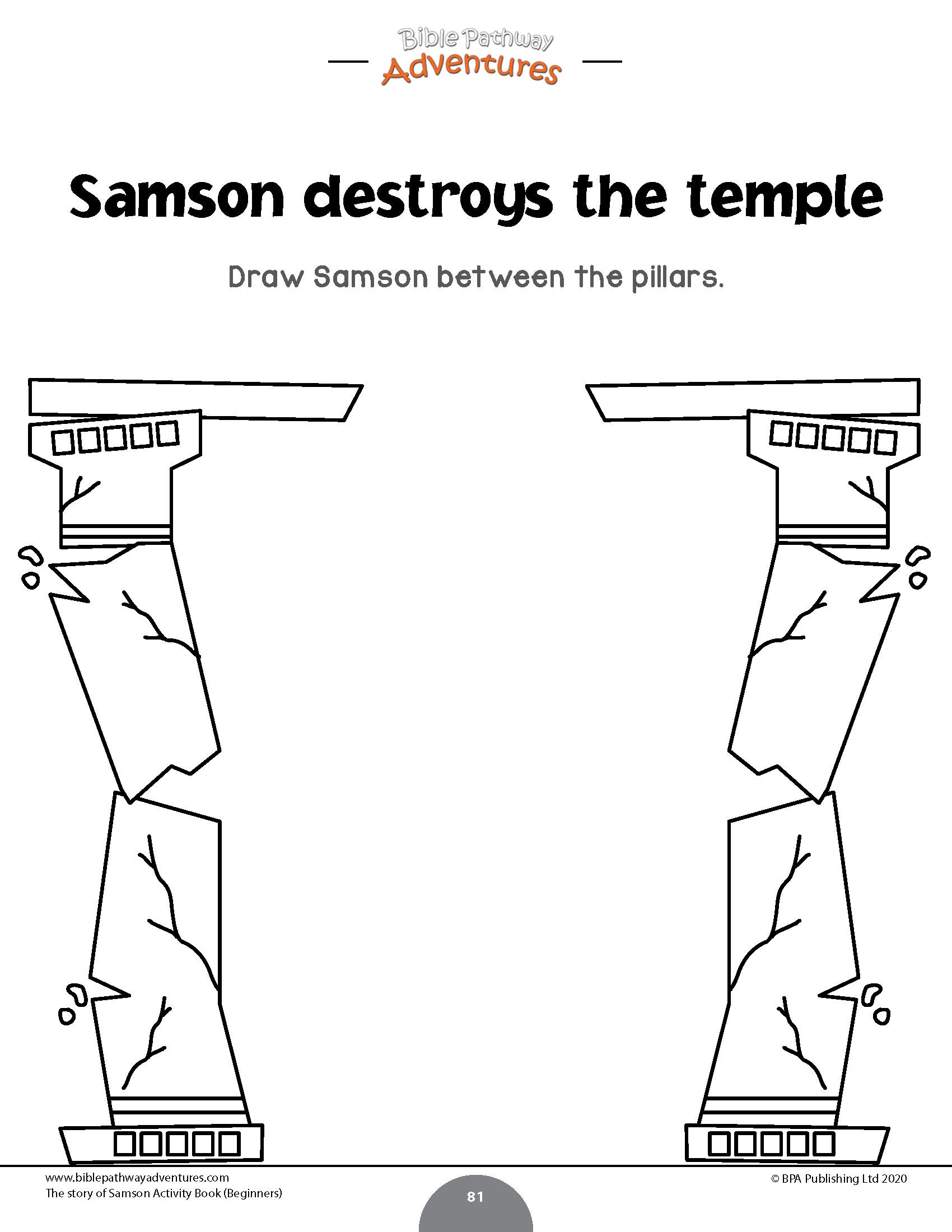 The Story of Samson Activity Book for Beginners - Etsy