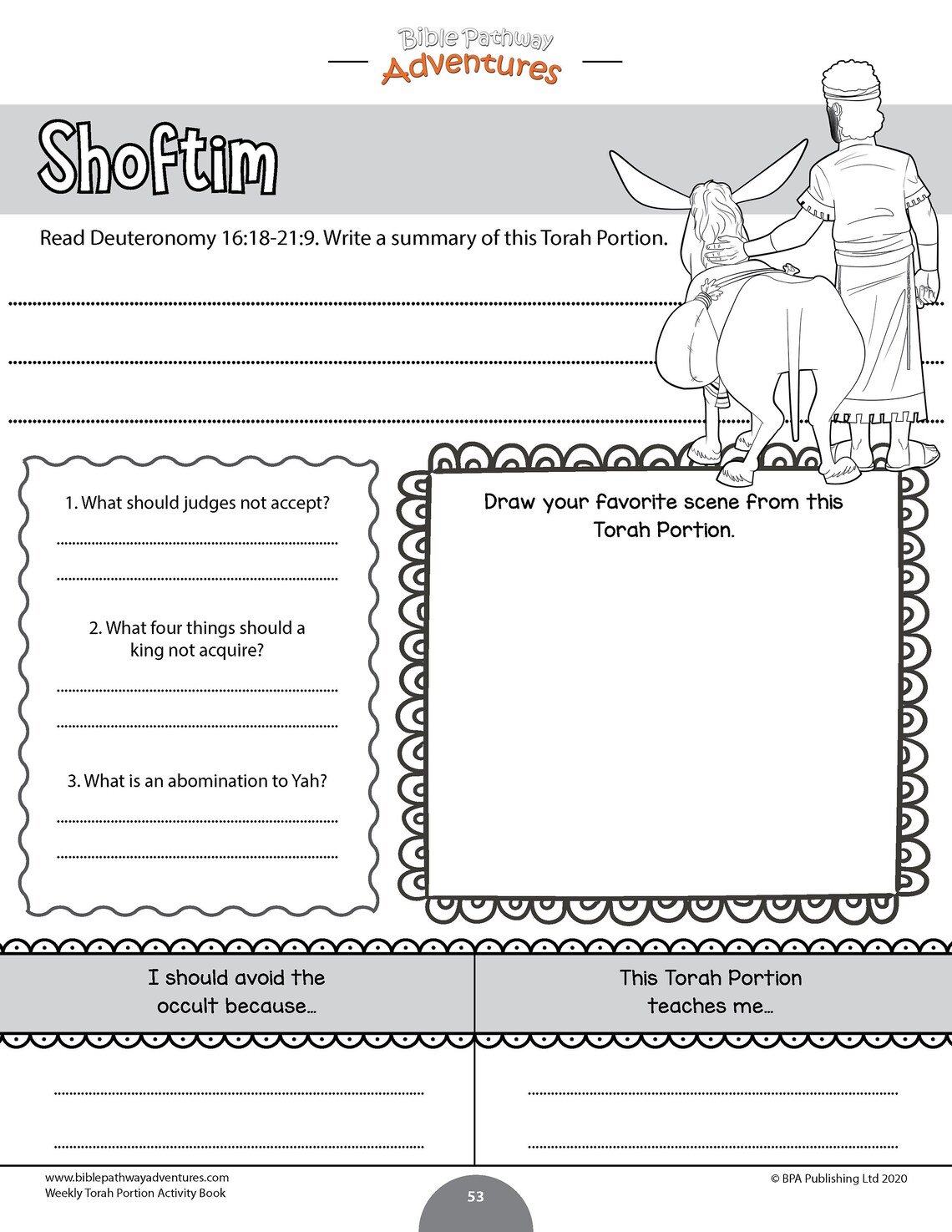 Weekly Torah Portion Activity Book - Etsy Canada
