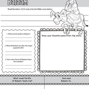 Favorite Bible Stories Coloring Activity Book | Etsy