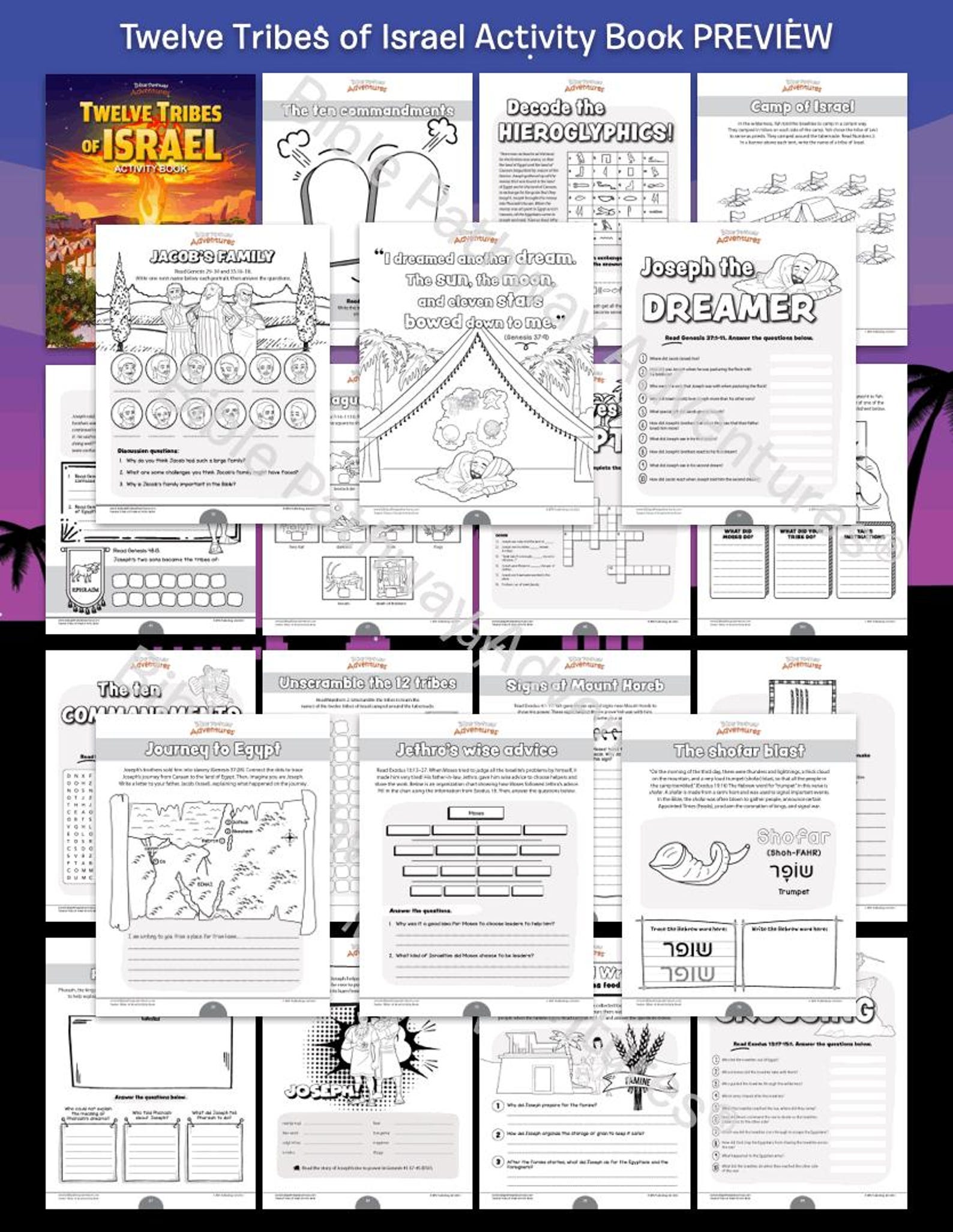 Twelve Tribes of Israel Activity Book - Etsy