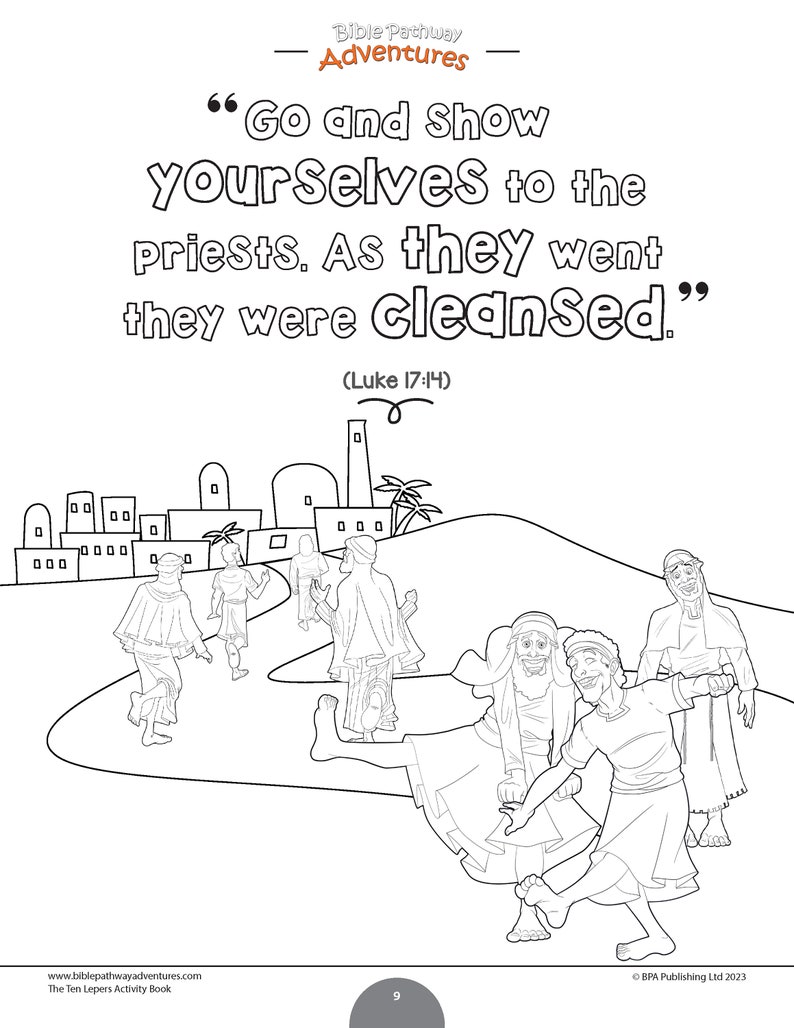 Bible Miracles: the Ten Lepers Activity Book - Etsy