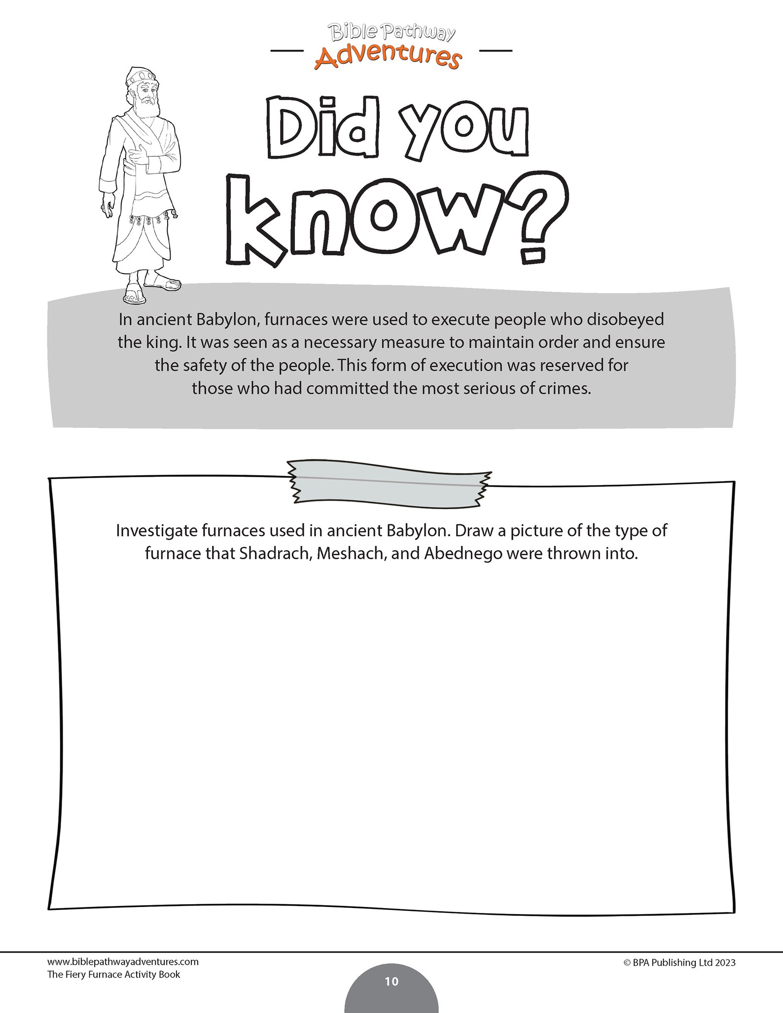 Bible Miracles: the Fiery Furnace Activity Book - Etsy