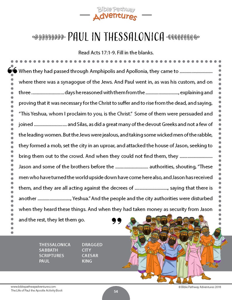 BUNDLE: Paul the Apostle Activity Books - Etsy