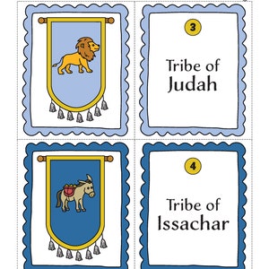 12 Tribes of Israel Memory & Match Cards - Etsy