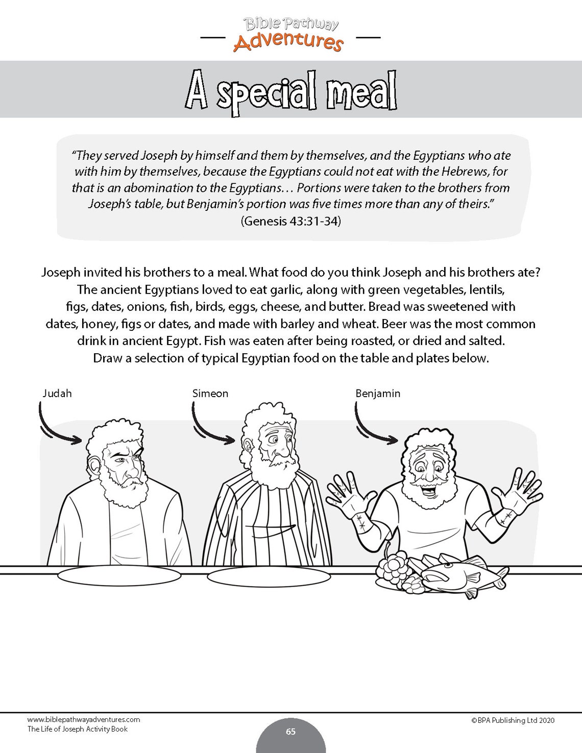 The Life of Joseph Activity Book - Etsy