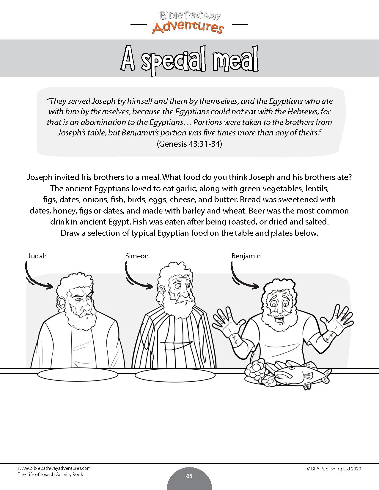 The Life of Joseph Activity Book - Etsy