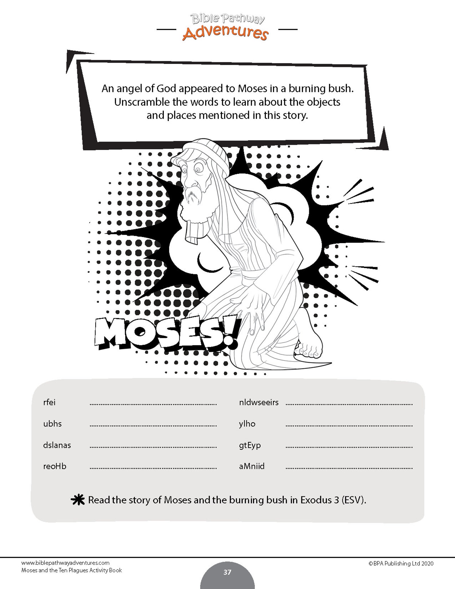 Moses and the Ten Plagues Printable Activity Book - Etsy Canada