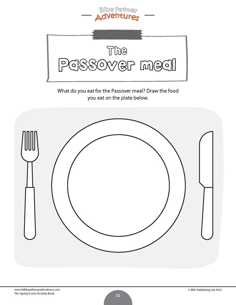 The Spring Feasts Activity Book: Passover First Fruits - Etsy