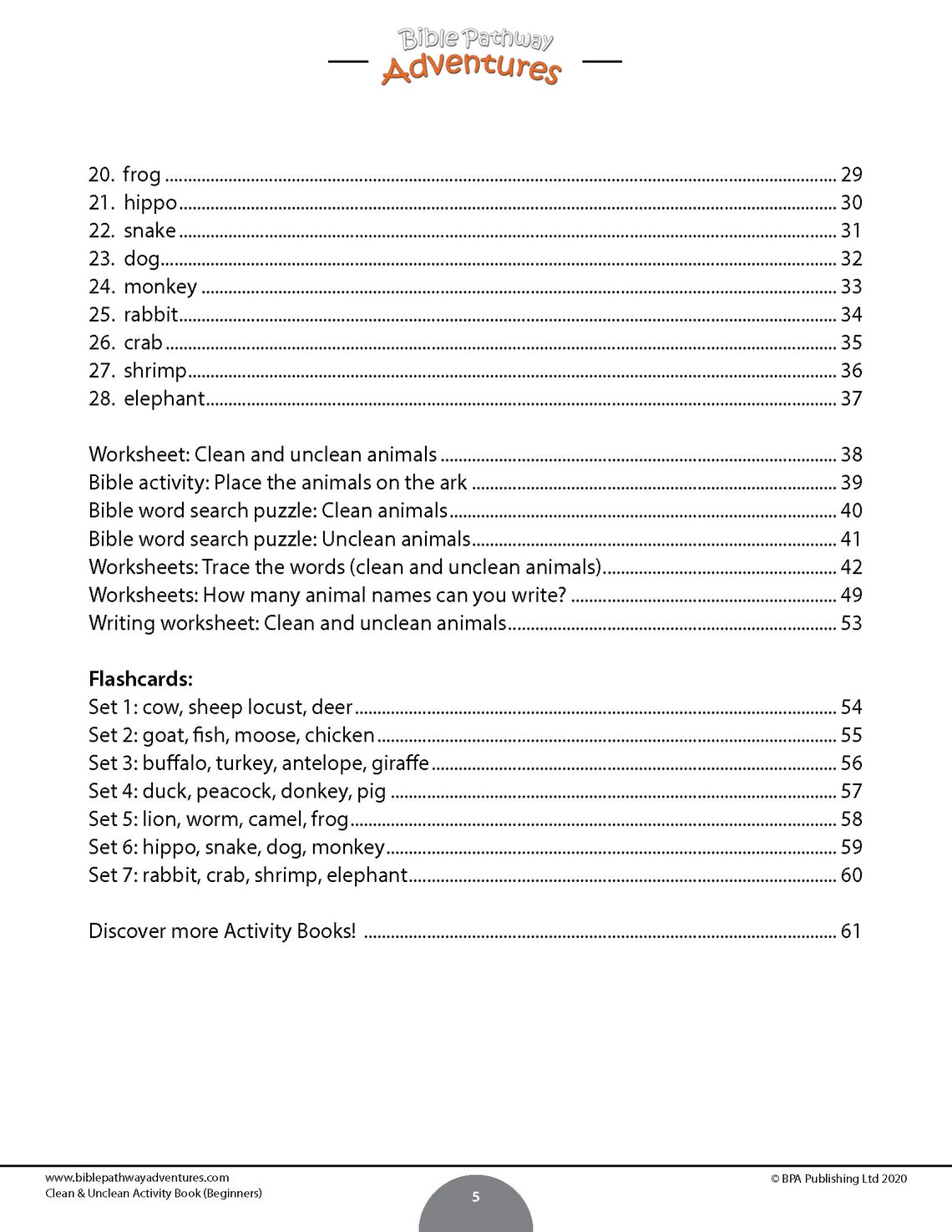 Clean and Unclean Activity Book for Beginners - Etsy