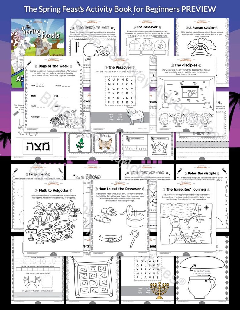 The Spring Feasts Activity Book for Beginners - Etsy