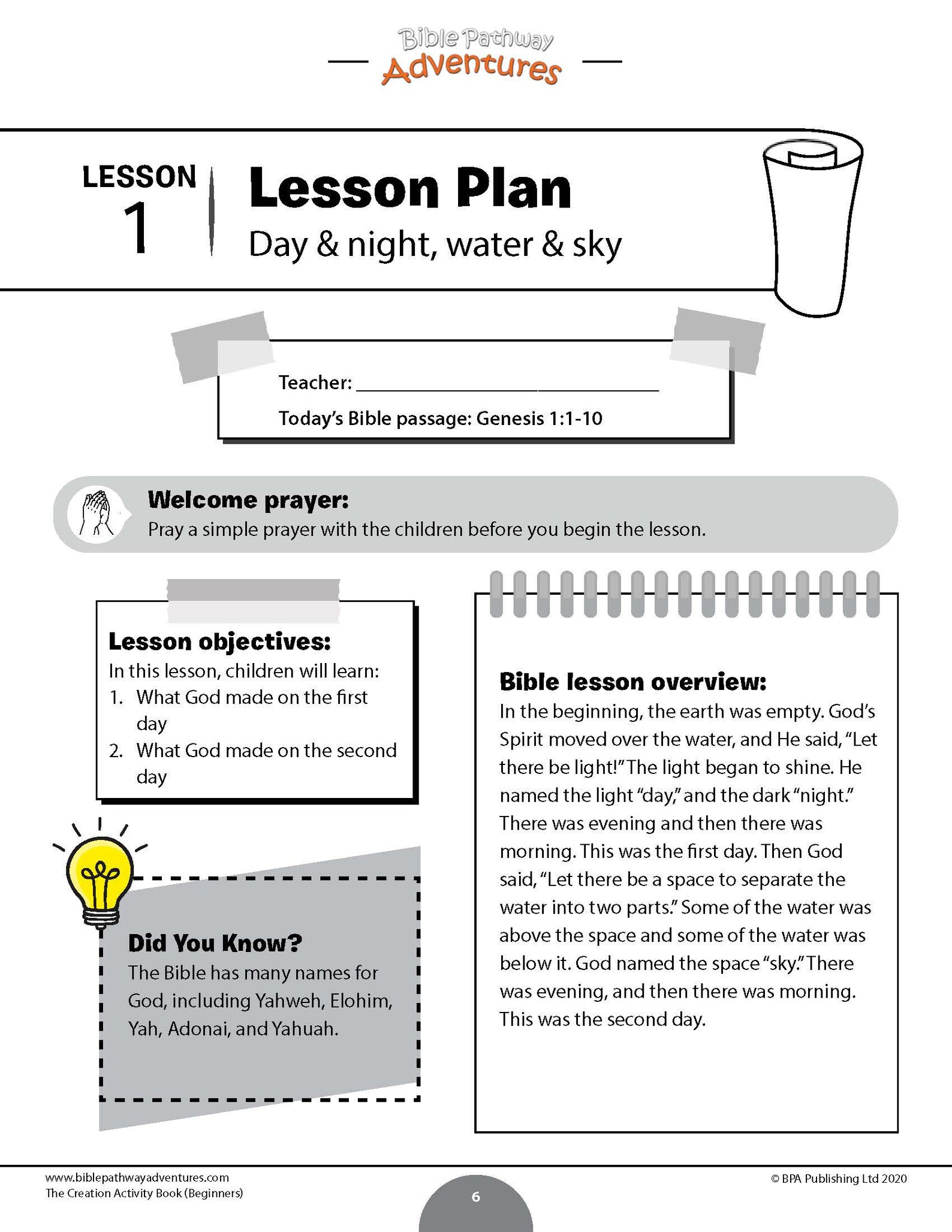 The Creation Activity Book for Beginners - Etsy