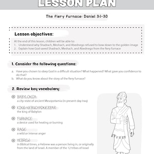 Bible Miracles: the Fiery Furnace Activity Book - Etsy